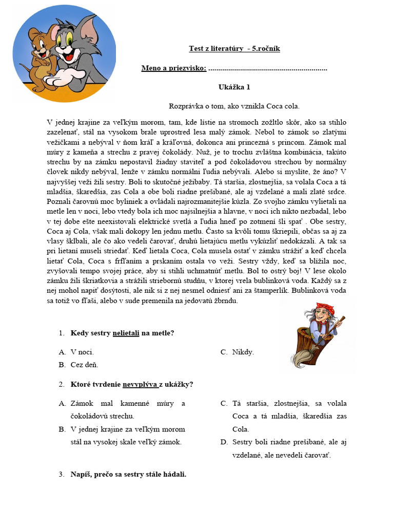 Test - Rozprávky | PDF