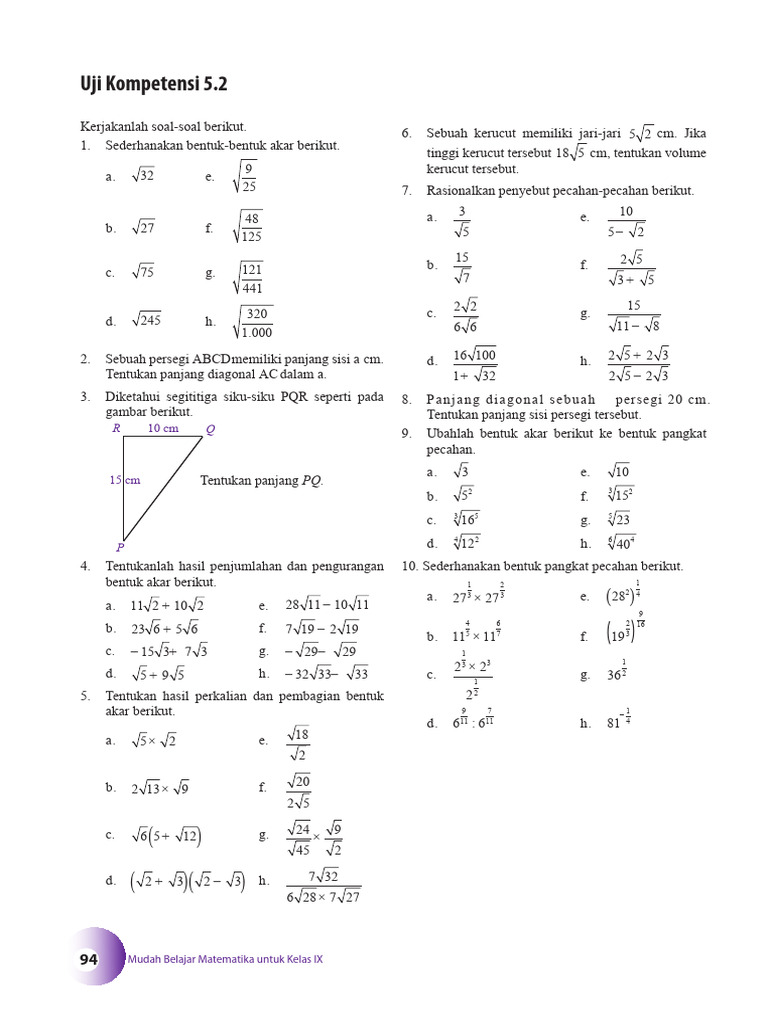 Kelas 9 - Akar | PDF