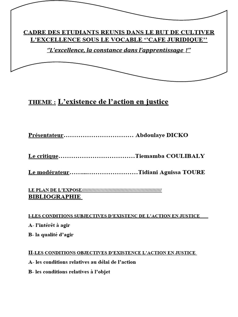 L'action en Justice | PDF