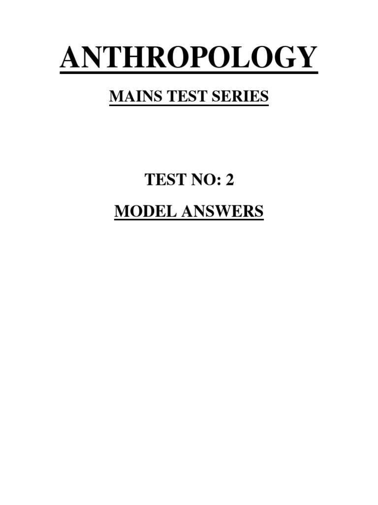 Model Answers Test 2 | PDF