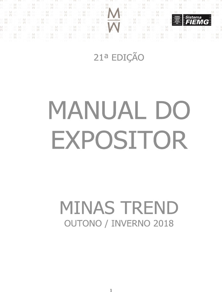 Manual Do Expositor Minas Trend | PDF