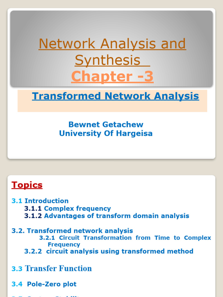 Chapter 3 Frequency Domain Network Analysis | PDF