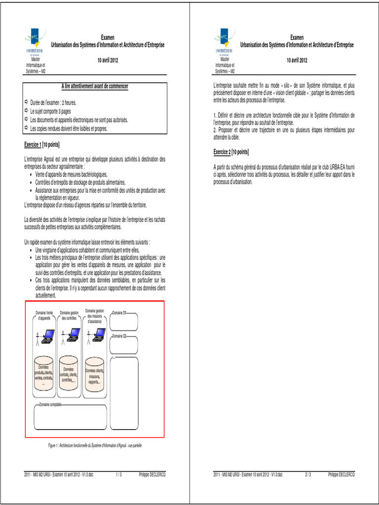 2011 Mis m2 Ursi Examen 10 Avril 2012 v1 0 | PDF