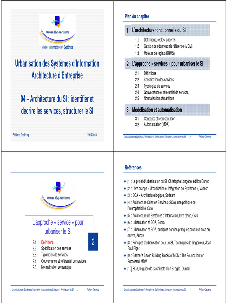 Urbanisation des SI et Architecture de Services | PDF | Ordinateurs