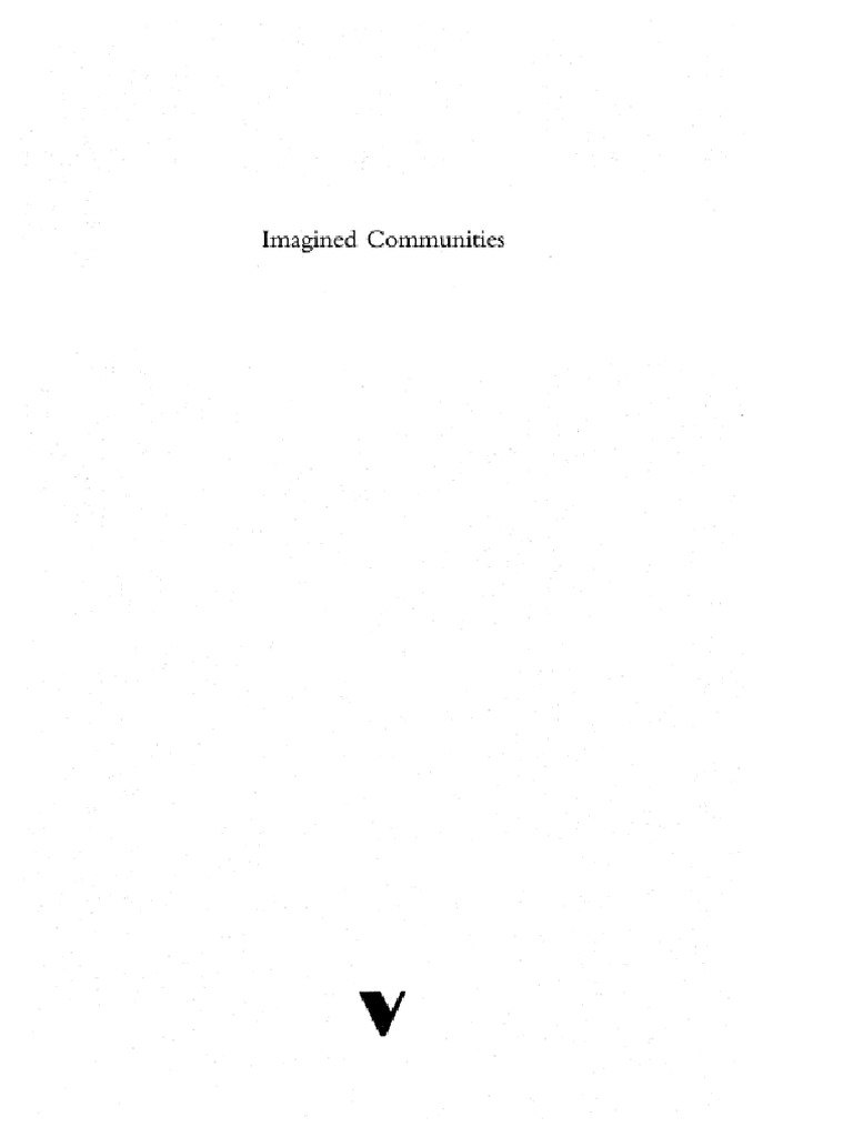 Imagined Communities - Benedict Anderson | PDF