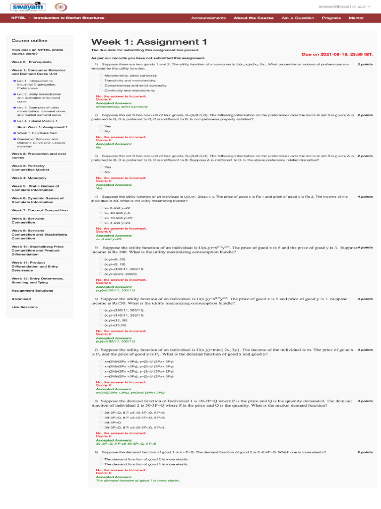 Noc21 Hs84 Assignment Week 1 | PDF