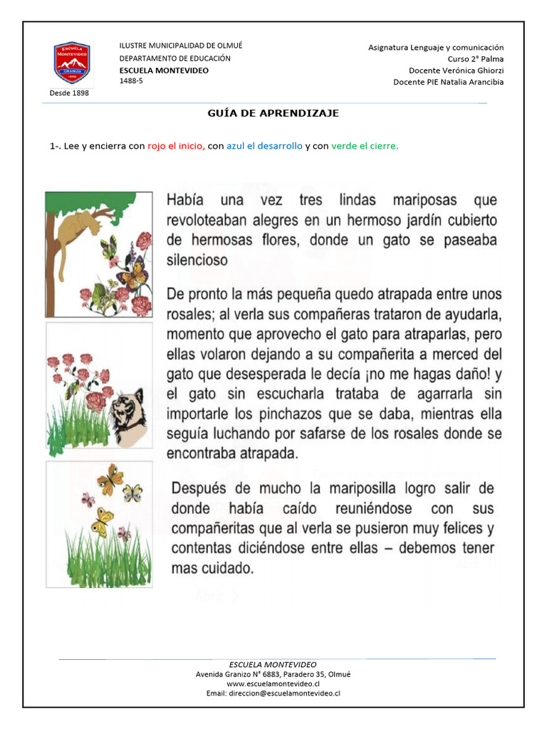 Inicio Desarrollo y Cierre | PDF