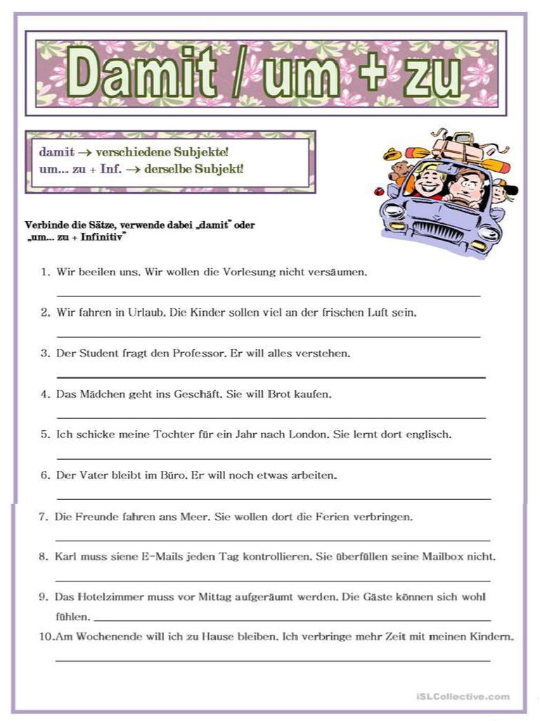 Um... Zu Damit | PDF