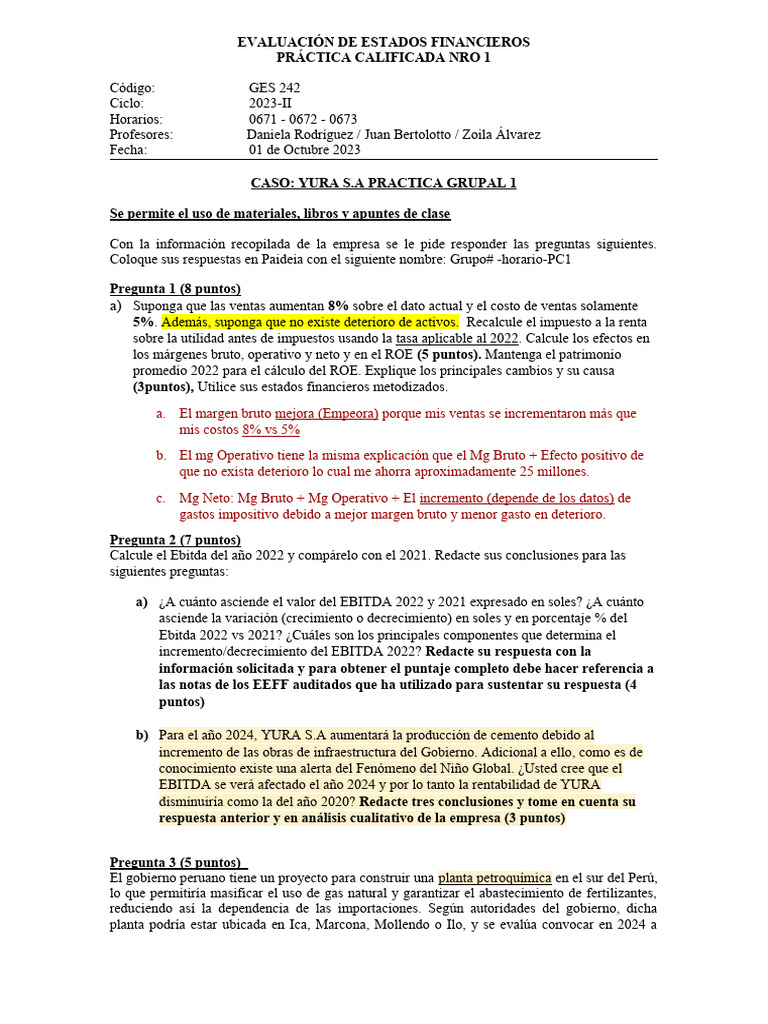 Examen PC1 - Grupal-1 | PDF