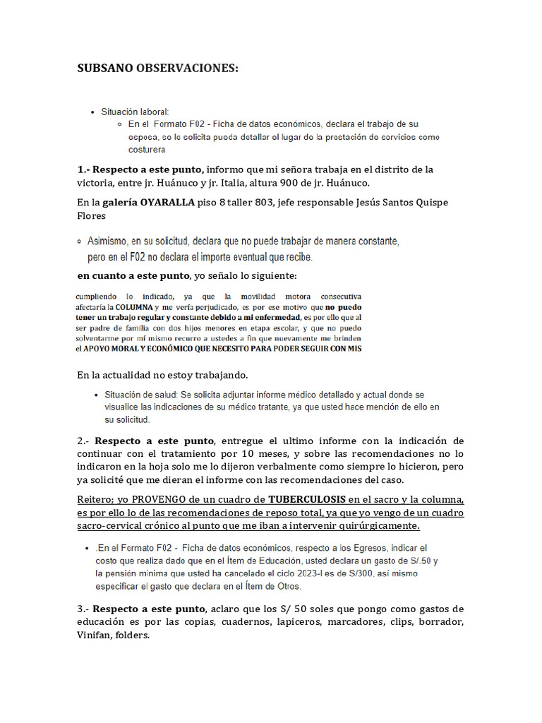 SUBSANO PUNTOS OBSERVADOS PORRAS | PDF | Aprendizaje | Maestros