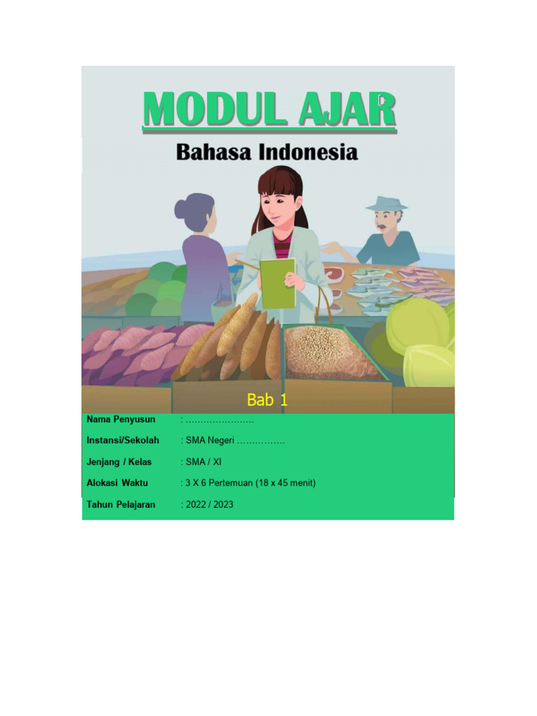 Contoh MODUL B. Indonesia Kelas 11 | PDF