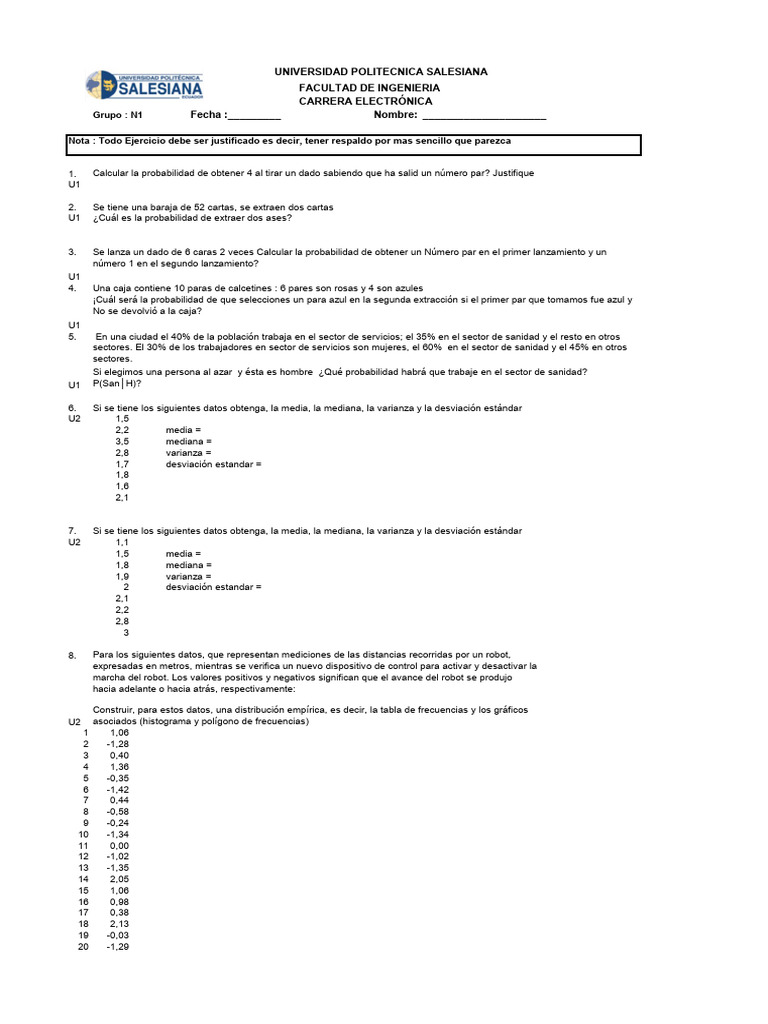 Ejercicios Eval Final P62 | PDF