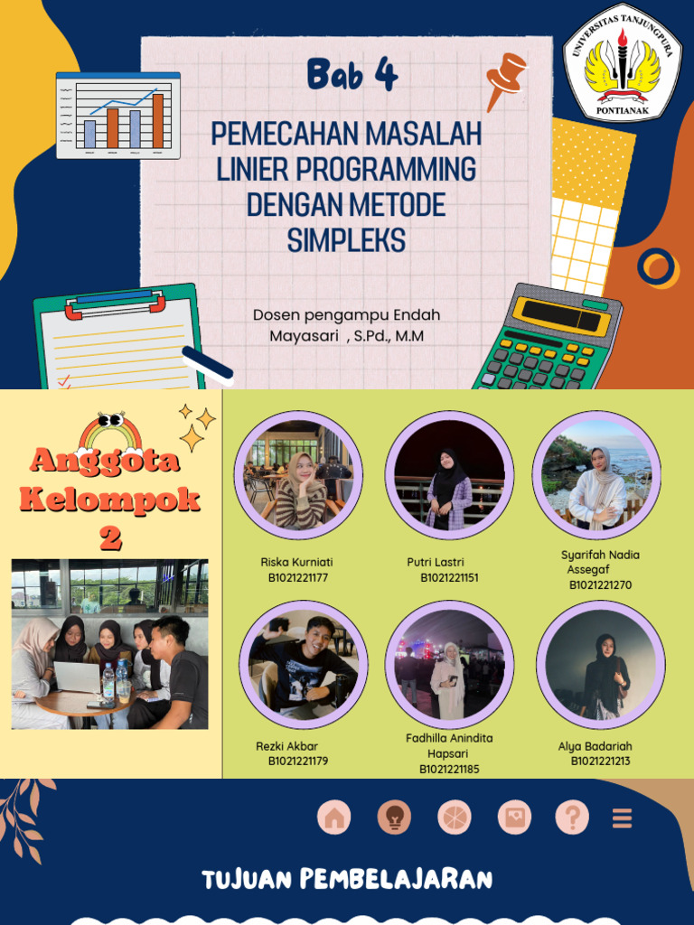Pemecahan Masalah Linier Programming Dengan Metode Simpleks: Dosen ...