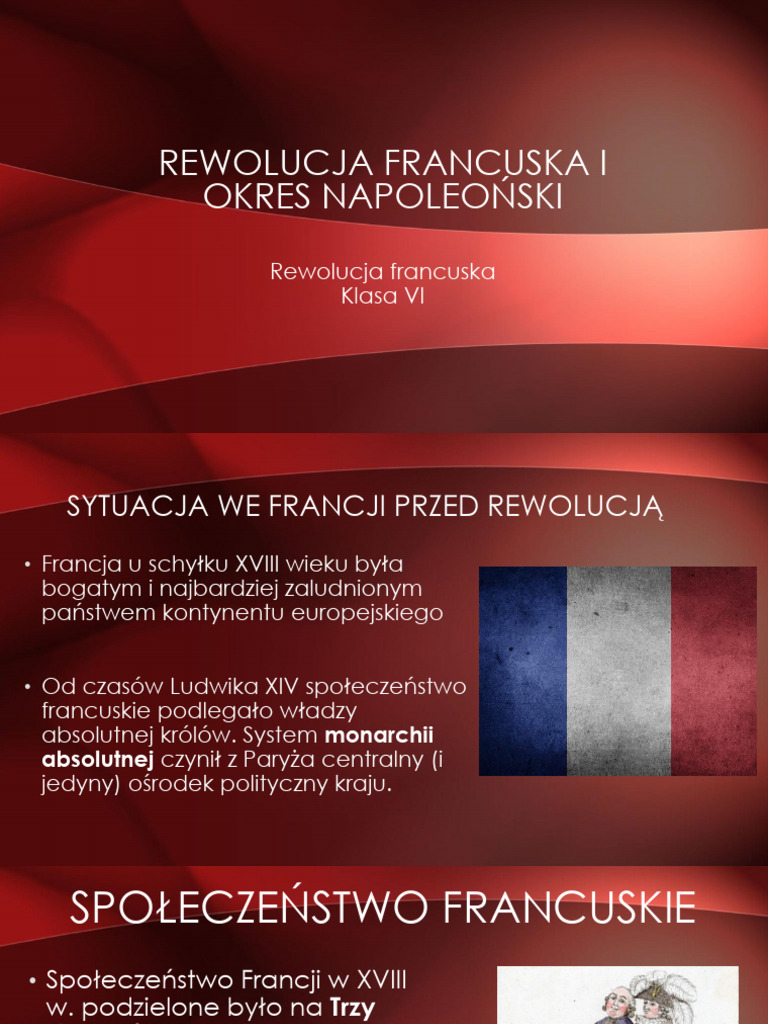 Rewolucja Francuska I Okres Napoleoaski 01 | PDF