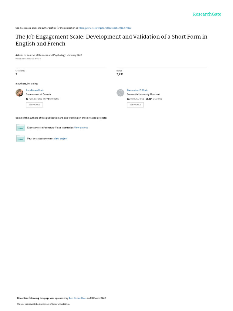 The - Job - Engagement - Scale - Development - Page 18 Appendix | PDF