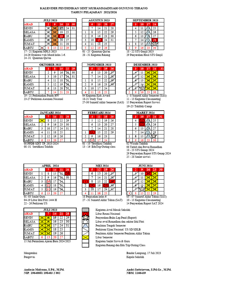 Kalender Pend Sdit 2023.2024 | PDF