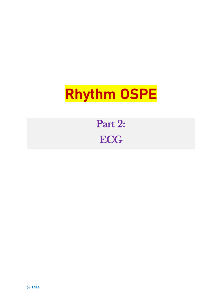 2 Ecg Rhythm Ospe | PDF
