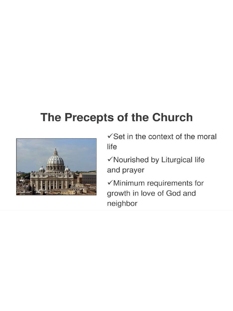 Precepts of the church | PDF