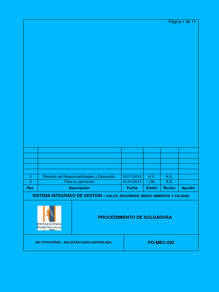PO MEC 002 Soldadura | PDF PO MEC 002 Soldadura | PDF