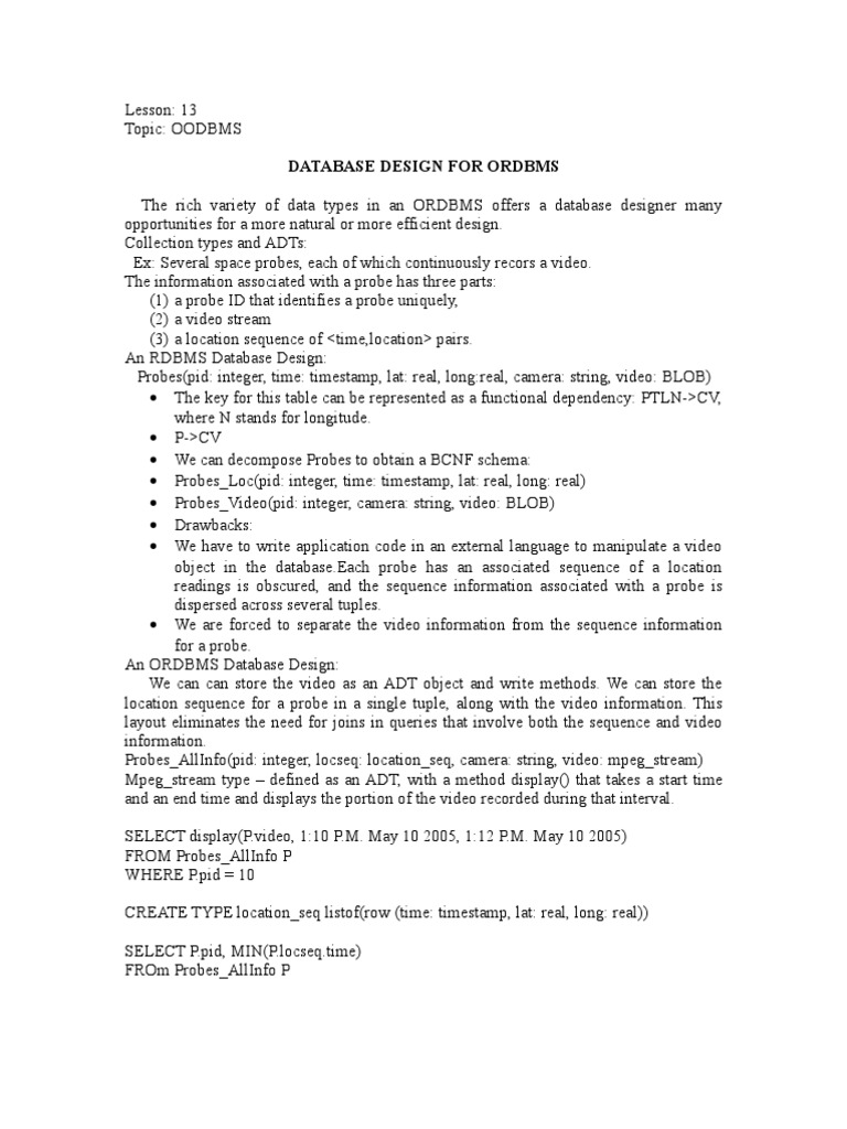 OODBMs | PDF | Database Index | Databases