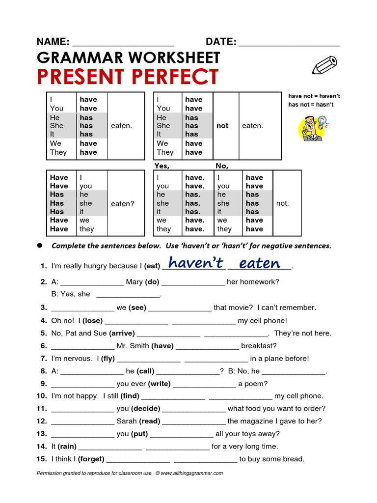 Present Perfect 2 | PDF