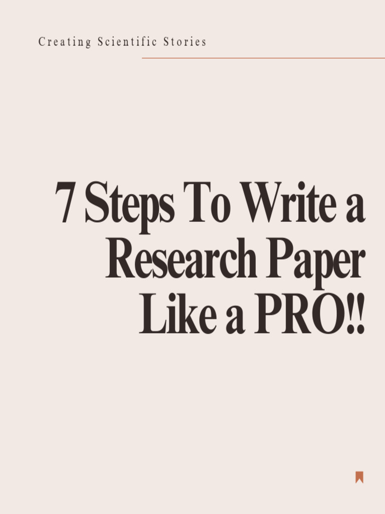 7 Step Plan For Writing Research Paper | PDF