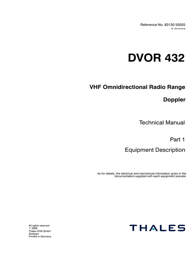 Part 1 - Equipment Description | PDF
