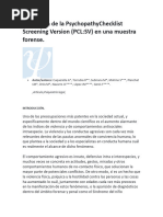 Escala PCL R | PDF