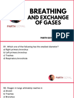 Breathing and Exchange of Gases - PYQ (2012-2024) | PDF | Exhalation | Respiratory System