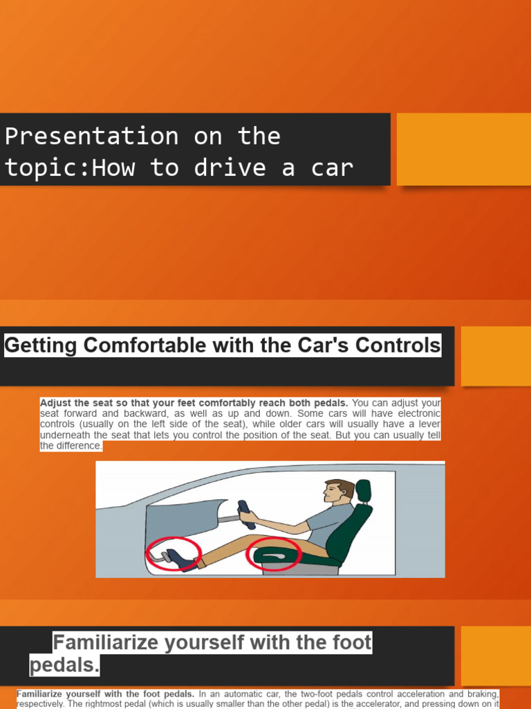 How To Drive A Car | PDF