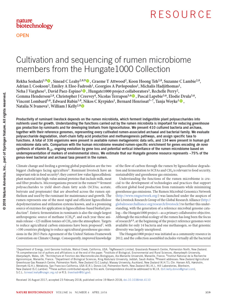 Microbiologia Do Rumen | PDF | Ruminant | Microbiota