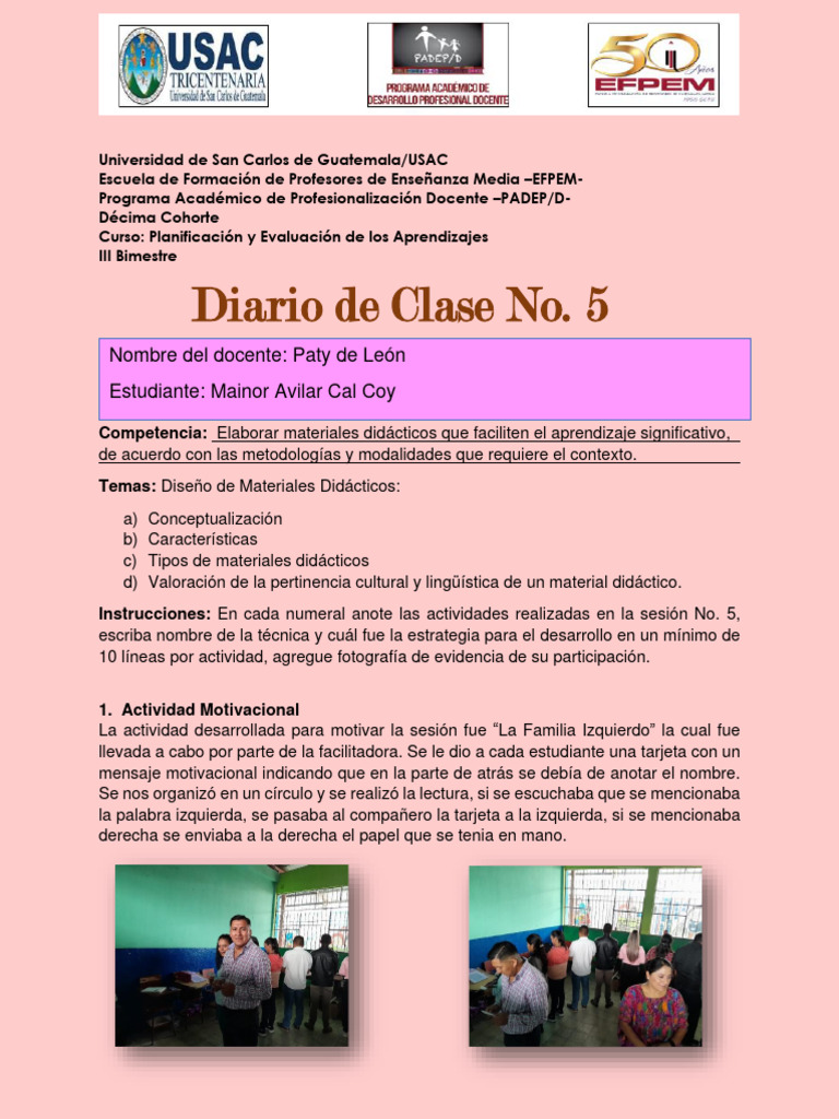 Diario Pedagógico No. 5 | PDF | Arte