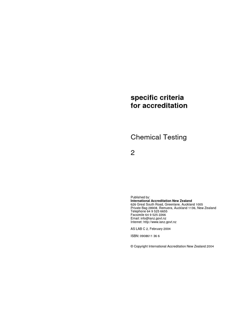 AS LAB C2 Chemical Testing PDF