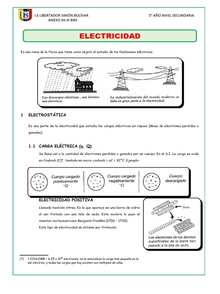 Refuerzo Escolar de Ciencia y Tecnologia - Electricidad Ccesa007 | PDF ...
