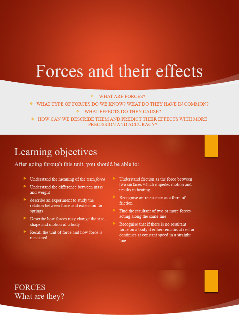Forces and Their Effects | PDF