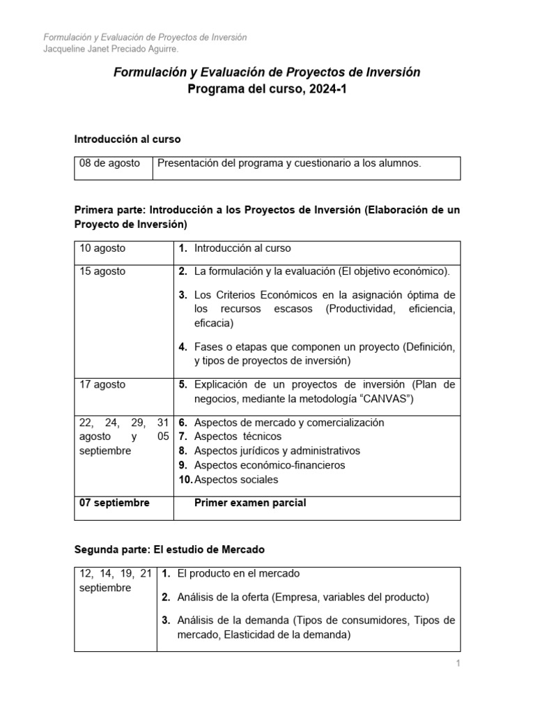 Form y Eval. de Proyectos Programa | PDF Form y Eval. de Proyectos Programa | PDF