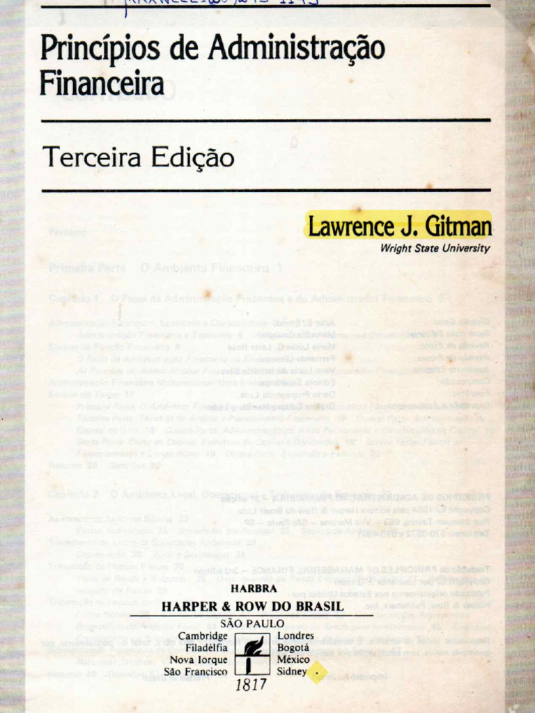 Gestão Cap de Giro - Gitman - 2023 | PDF Gestão Cap de Giro - Gitman - 2023 | PDF