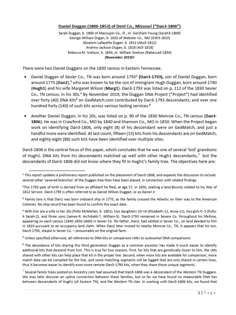 Duggan Family Tree Analysis | PDF | Marriage | Interpersonal Relationships