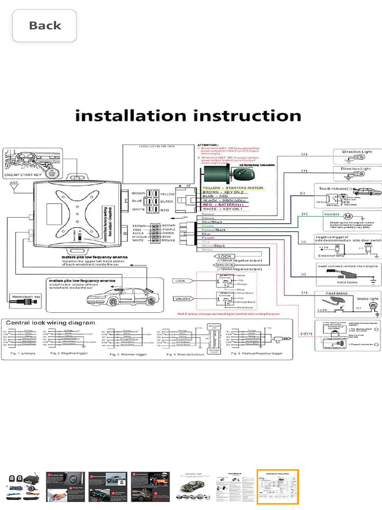 Car Alarm PKE Passive Keyless Entry System Push Start Button Remote ...