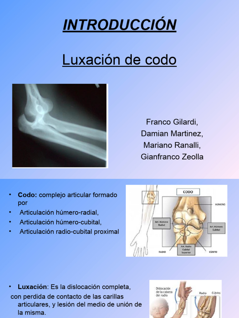 Luxacion de Codo Alin | PDF