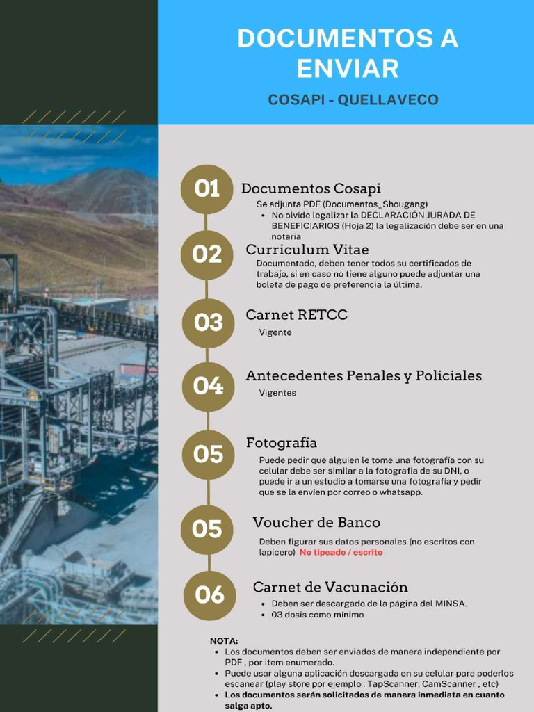 Formato Solic. Documentos a Enviar | PDF