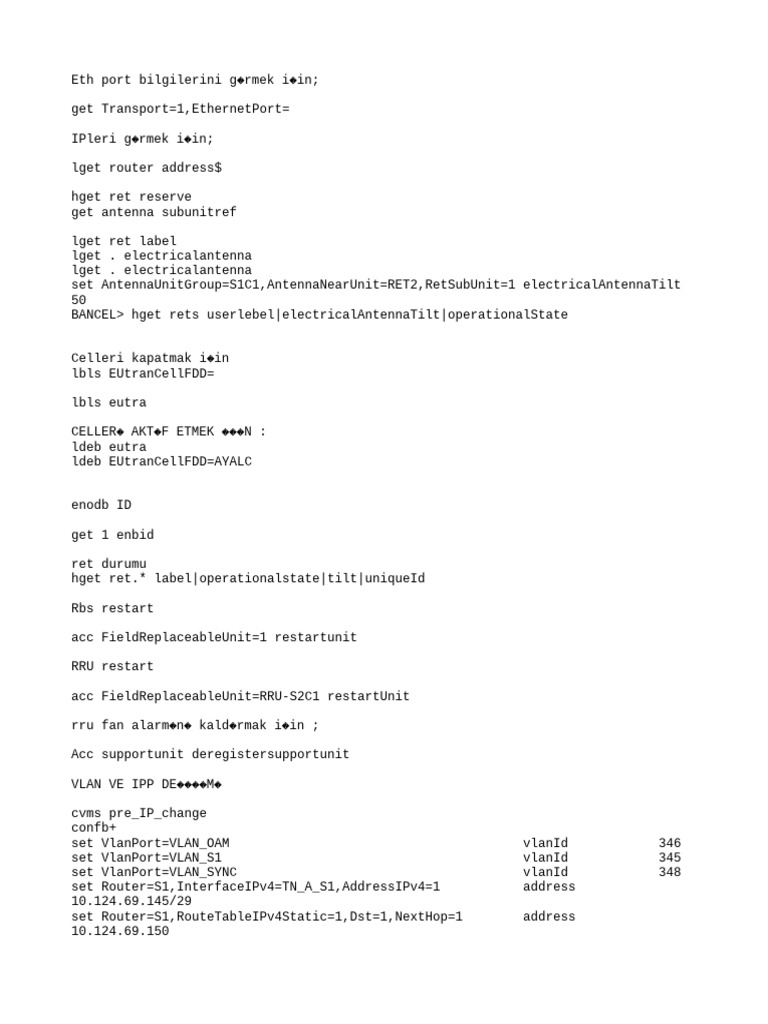 Lte Komutlar | PDF | Networking Standards | Computer Standards