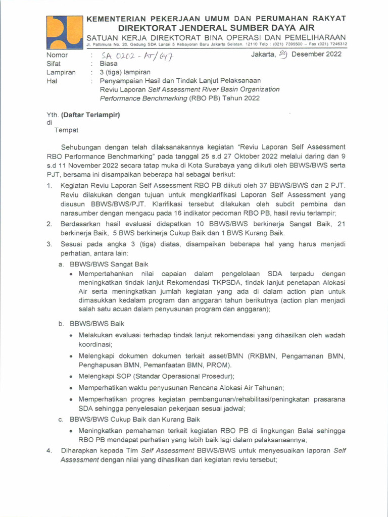 Hasil Reviu SA RBO 2022 | PDF