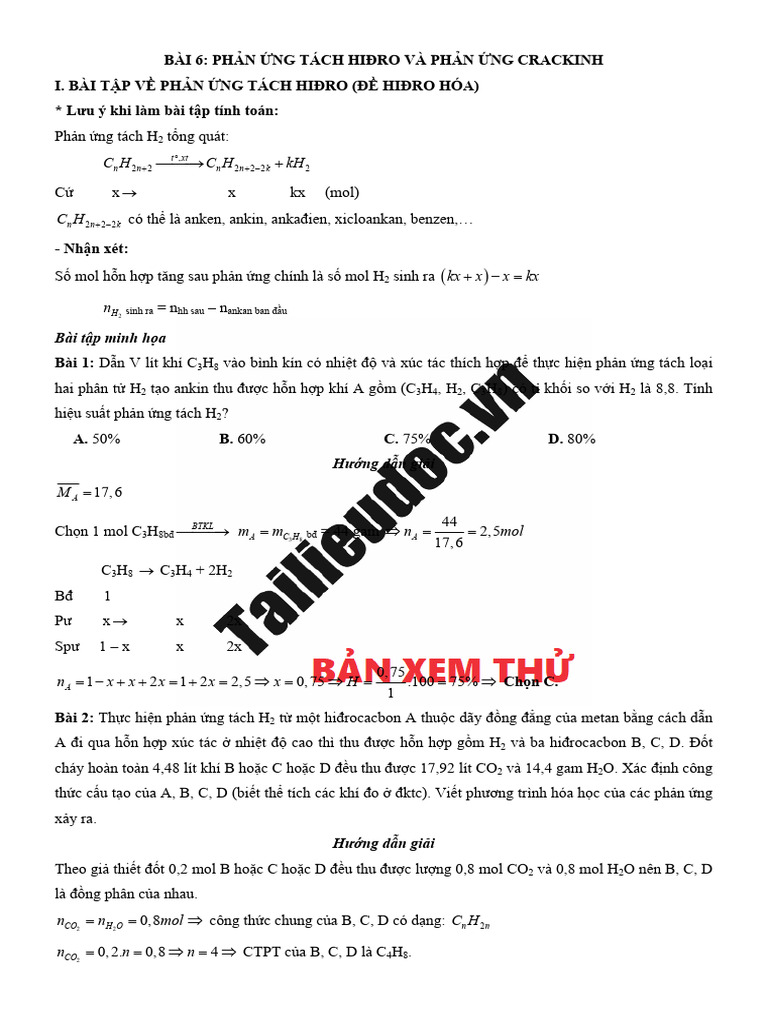 BÀI 6. PH N NG TÁCH HIĐRO VÀ PH N NG CRACKINH - Image.Marked | PDF