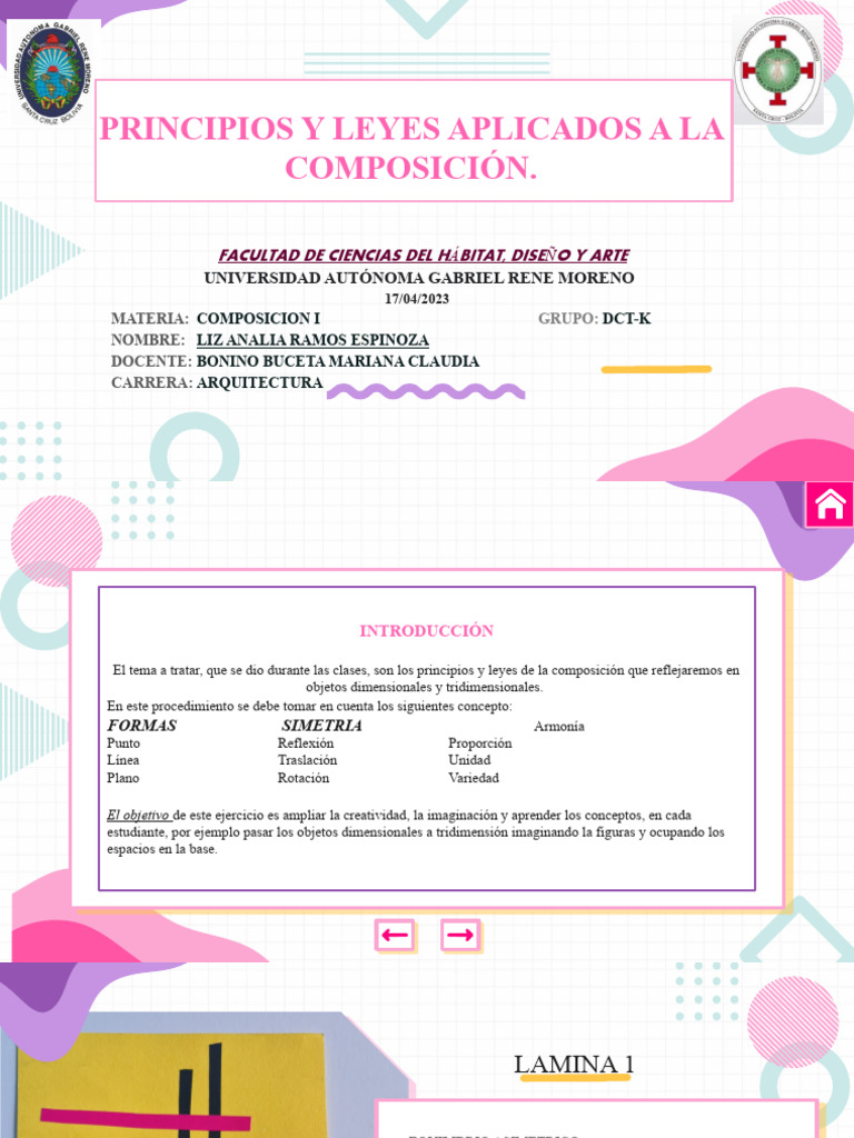 Principios y Leyes de Composicion (Maquetas) LIZ ANALIA RAMOS ESPINOZA ...