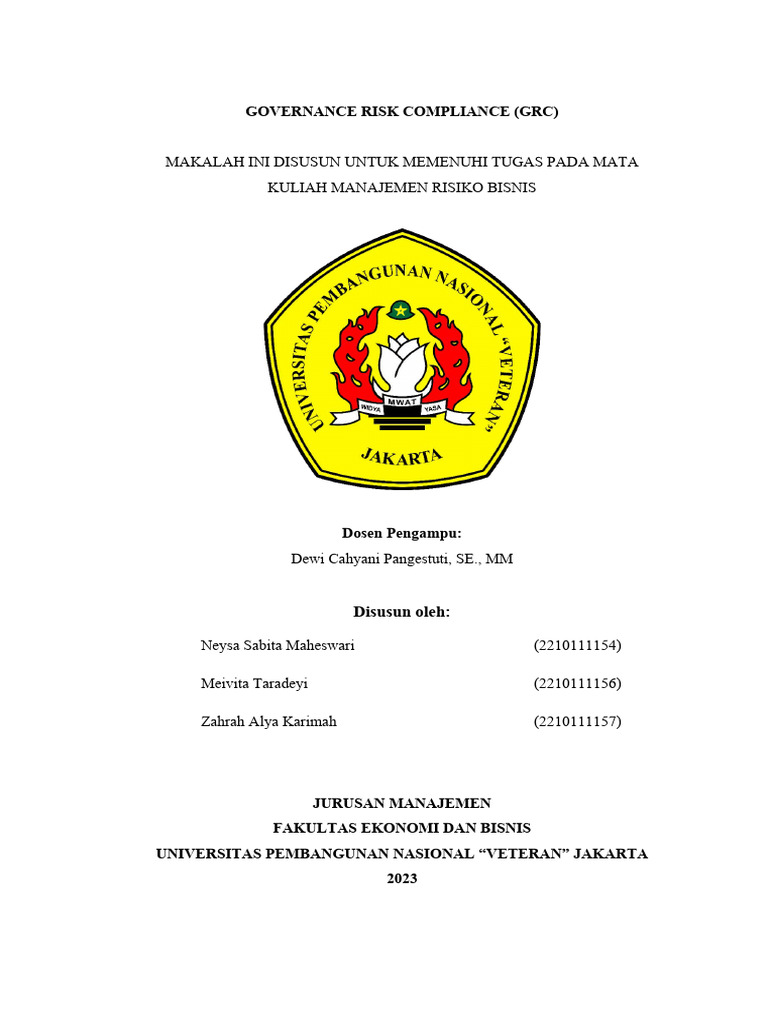 Makalah GRC Kel 4 | PDF