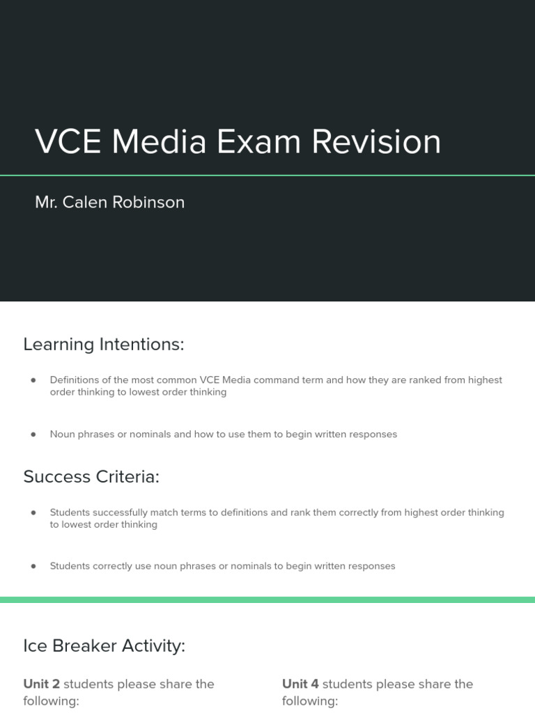 VCE Media Exam Revision | PDF | Noun | Wonder Woman