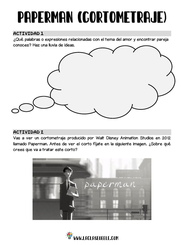 Corto Paperman | PDF | Artes del Lenguaje y Comunicación