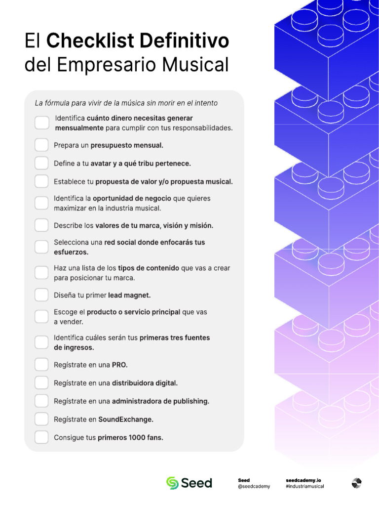 Checklist Definitivo Empresario Musical | PDF