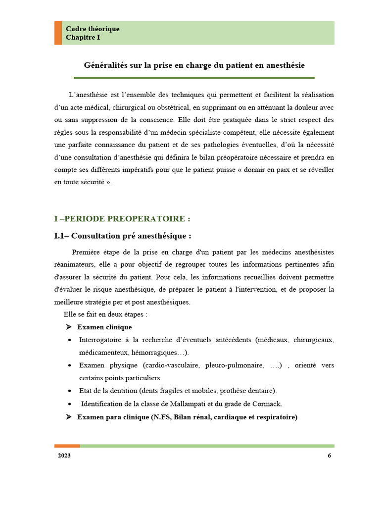 Déroulement D'une PEC Au Bloc Opératoire | PDF